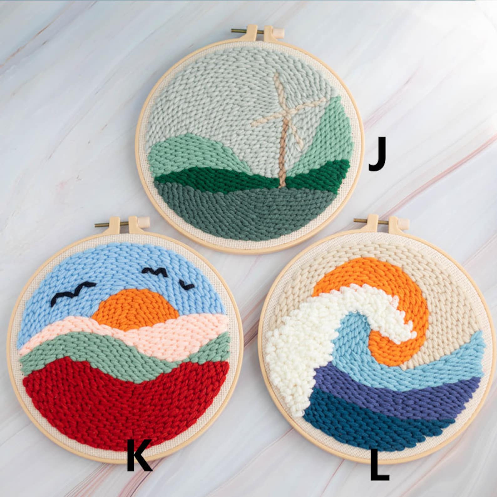 Punch Needle Embroidery Beginner Full Kits Punch Needle Tool | Etsy