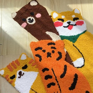 Cute Animals Rug Making Kit ,DIY Rug Punch Needle Kit , Needlework ...