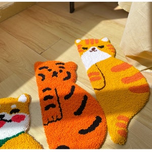 Cute Animals Rug Making Kit ,DIY Rug Punch Needle Kit , Needlework ...