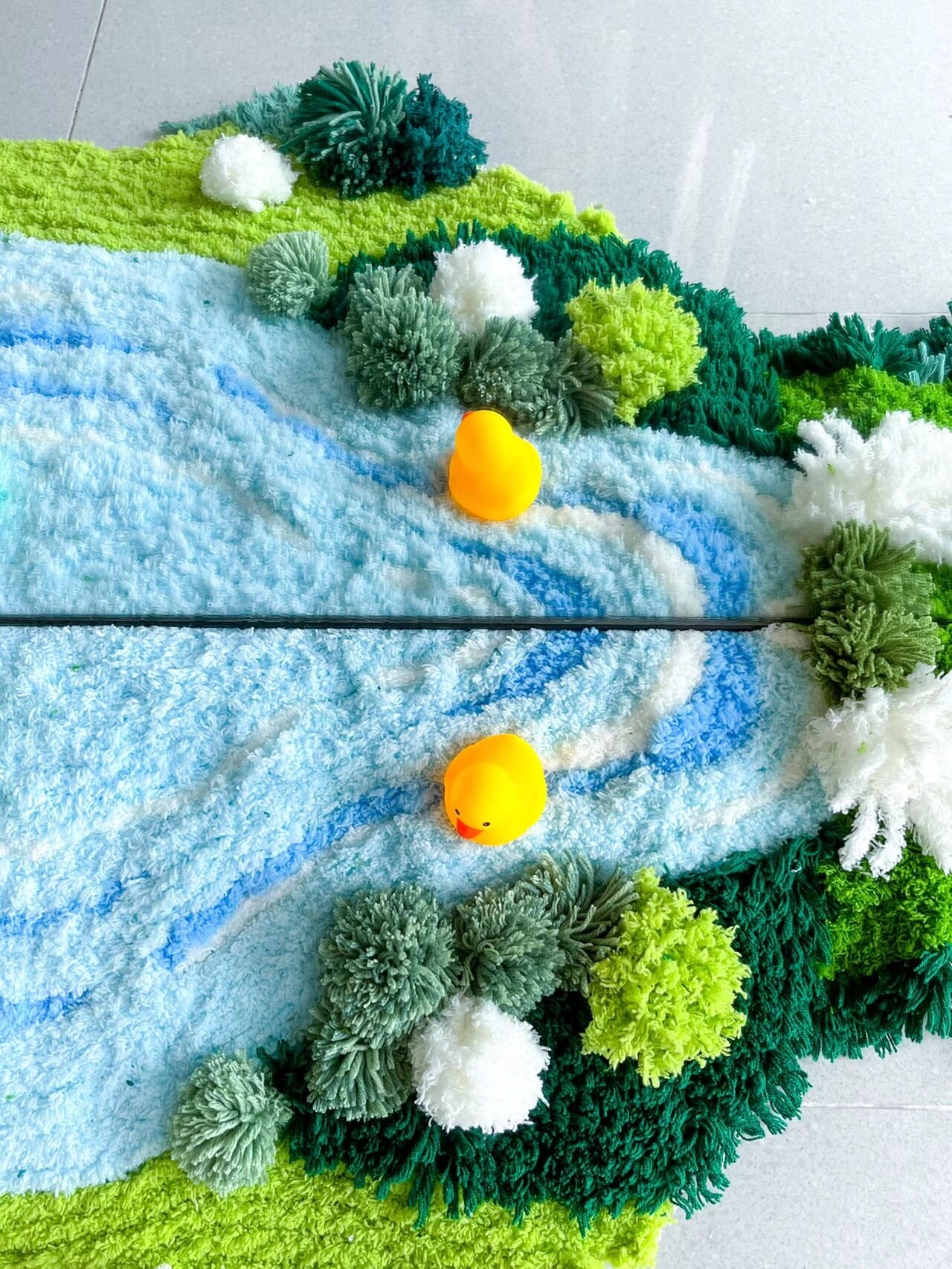 Moss With River Carpets Custom Latch Hook Rugs Custom Meadows Rugs - Etsy