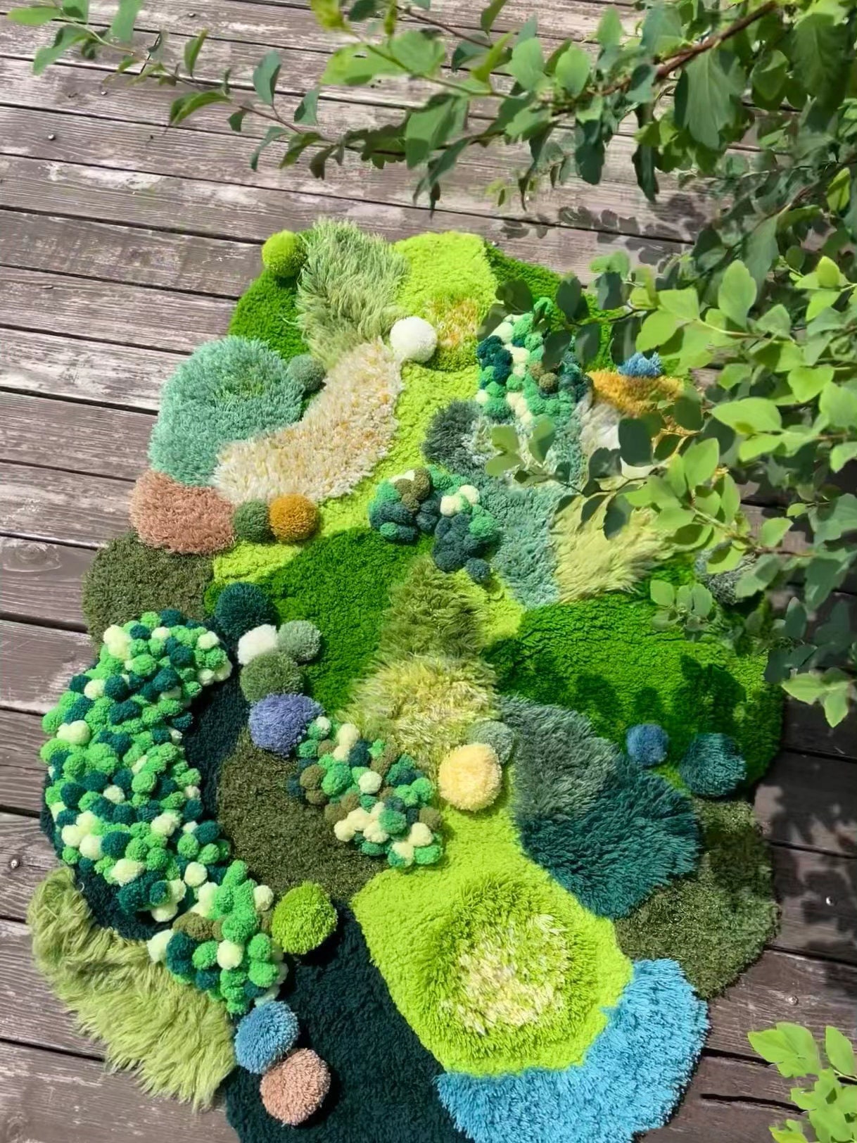 Custom Latch Hook Rugs,green Moss Rugs Carpet,custom Moss Meadows ...