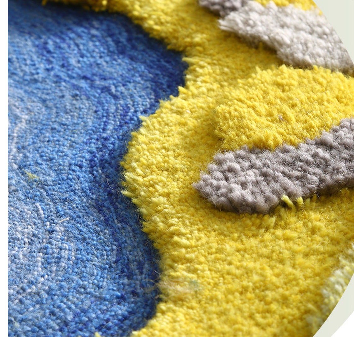Forest and Lake 3D Area Turfting Rugs turfted Wool Rugs - Etsy