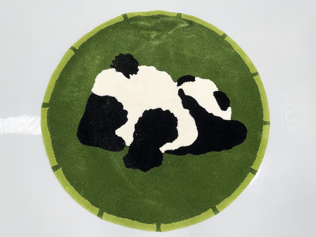 Cute Panda Wool Rugs Capets for Kids' Room,turfted Wool Rugs,childrens ...