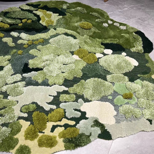 Forest Turfted Wool Rugshandmade Rugs3d Area Turfting Rugs - Etsy