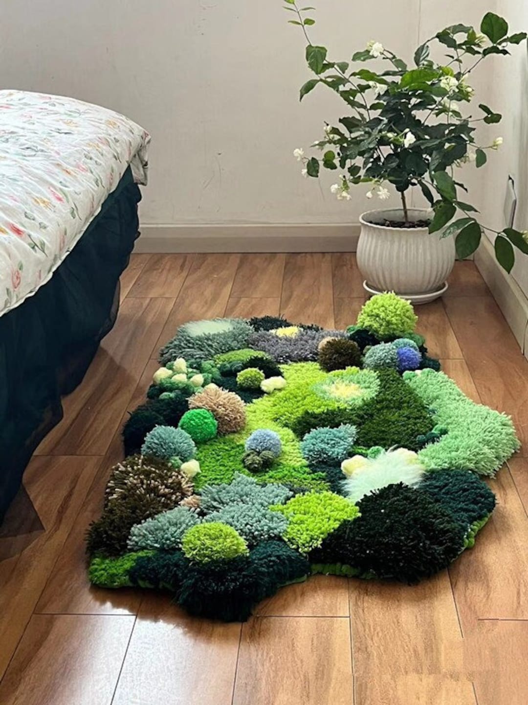 Wonder Forest Rugs 3D Area Abstract Rugs Hand Hooked Moss Rugs Handmade ...