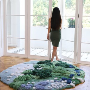 Moss Rugs Hand Turfted Wool Rugs Carpet for Kid's Room,forest Rug,3d ...