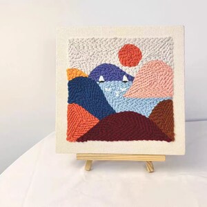 Sunrise Starter Punch Needle Kit, DIY Beginner Embroidery Punch Kit ...