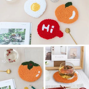 Fruits Punch Needle Coaster Full Kit for Starter DIY Punch Coaster ...
