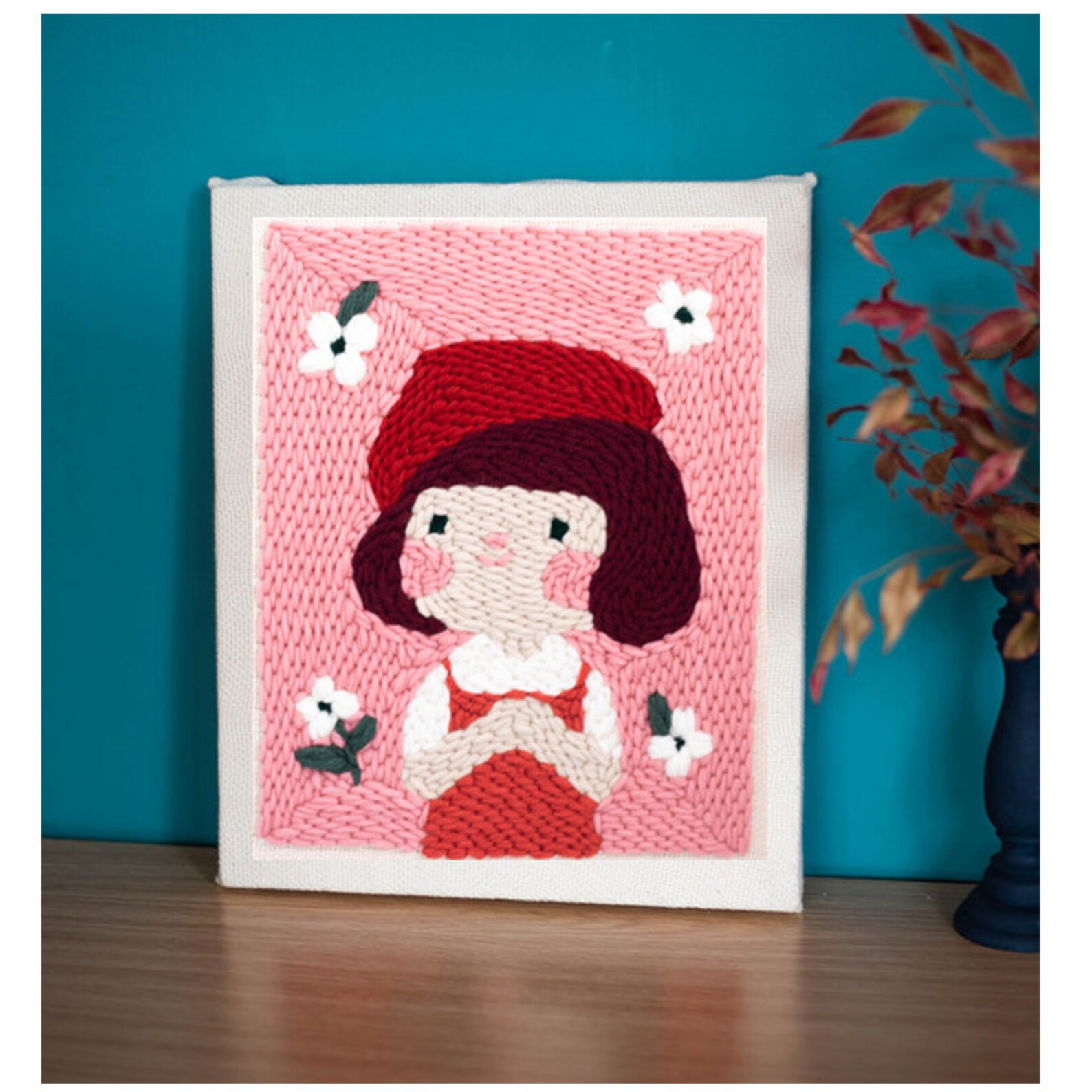 Little Girl Punch Needle Full Kits for Beginner with | Etsy