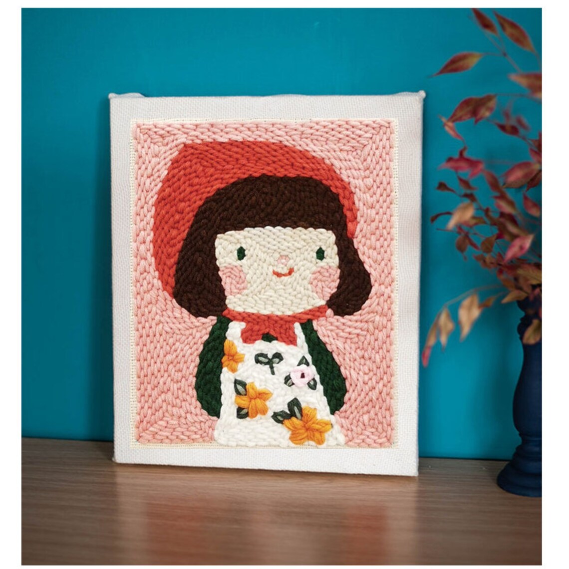 Little Girl Punch Needle Full Kits for Beginner with | Etsy