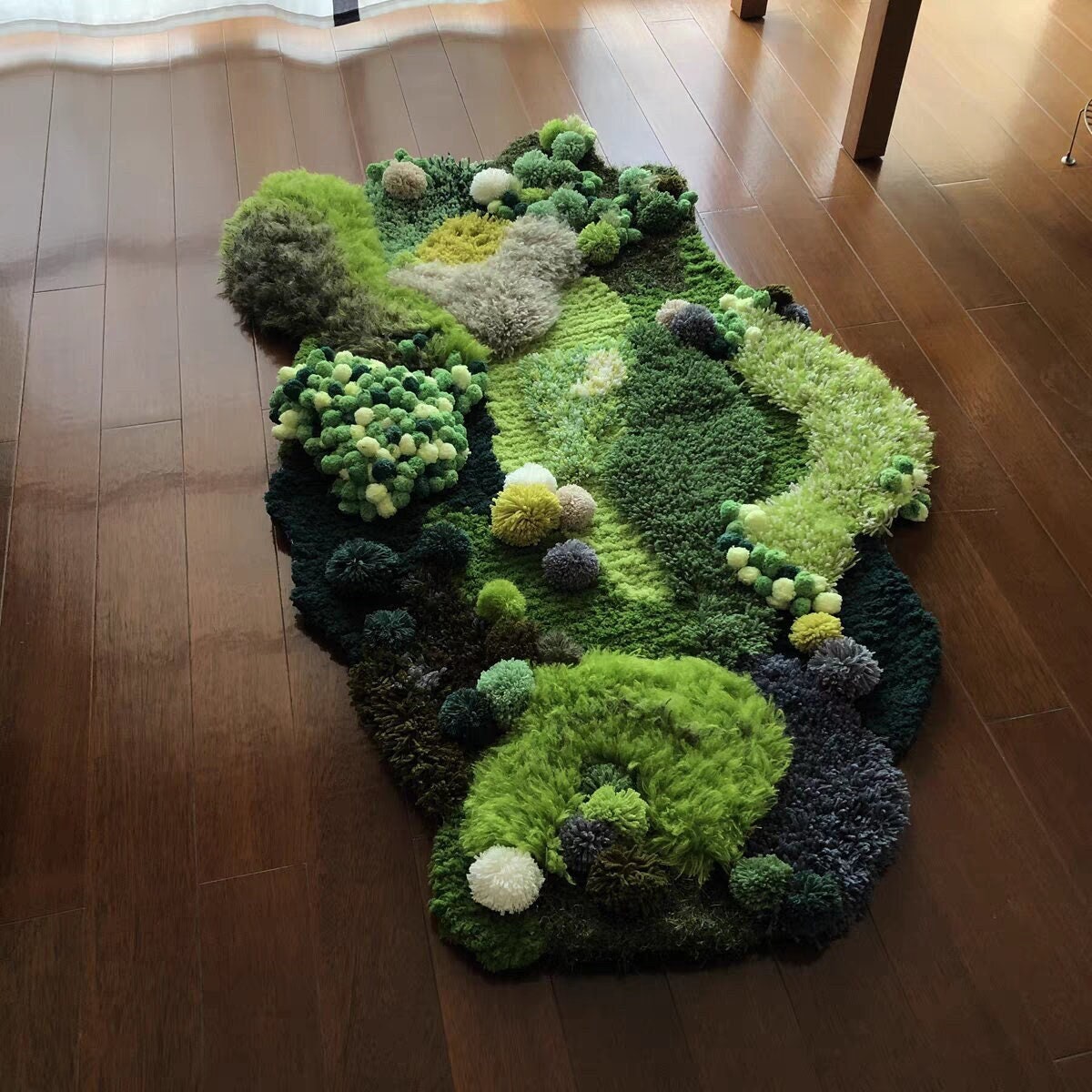 Green Moss Latch Hook Rugs Moss Forest Rugs Carpet Custom Moss Meadows ...
