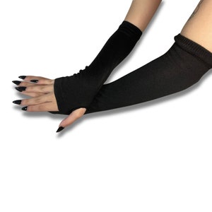 Alt Black Fingerless Sleeves - Etsy