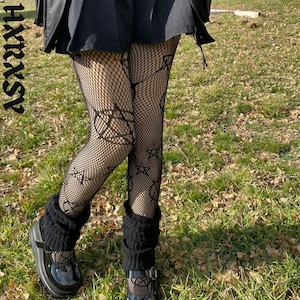 Black Pentagram Fishnet Tights - Etsy UK
