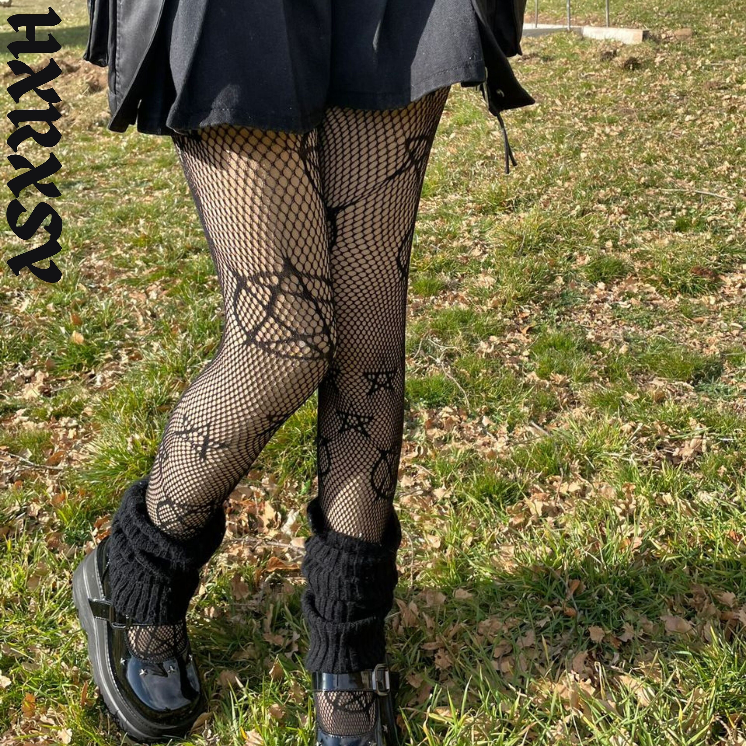 Black Pentagram Fishnet Tights - Etsy UK