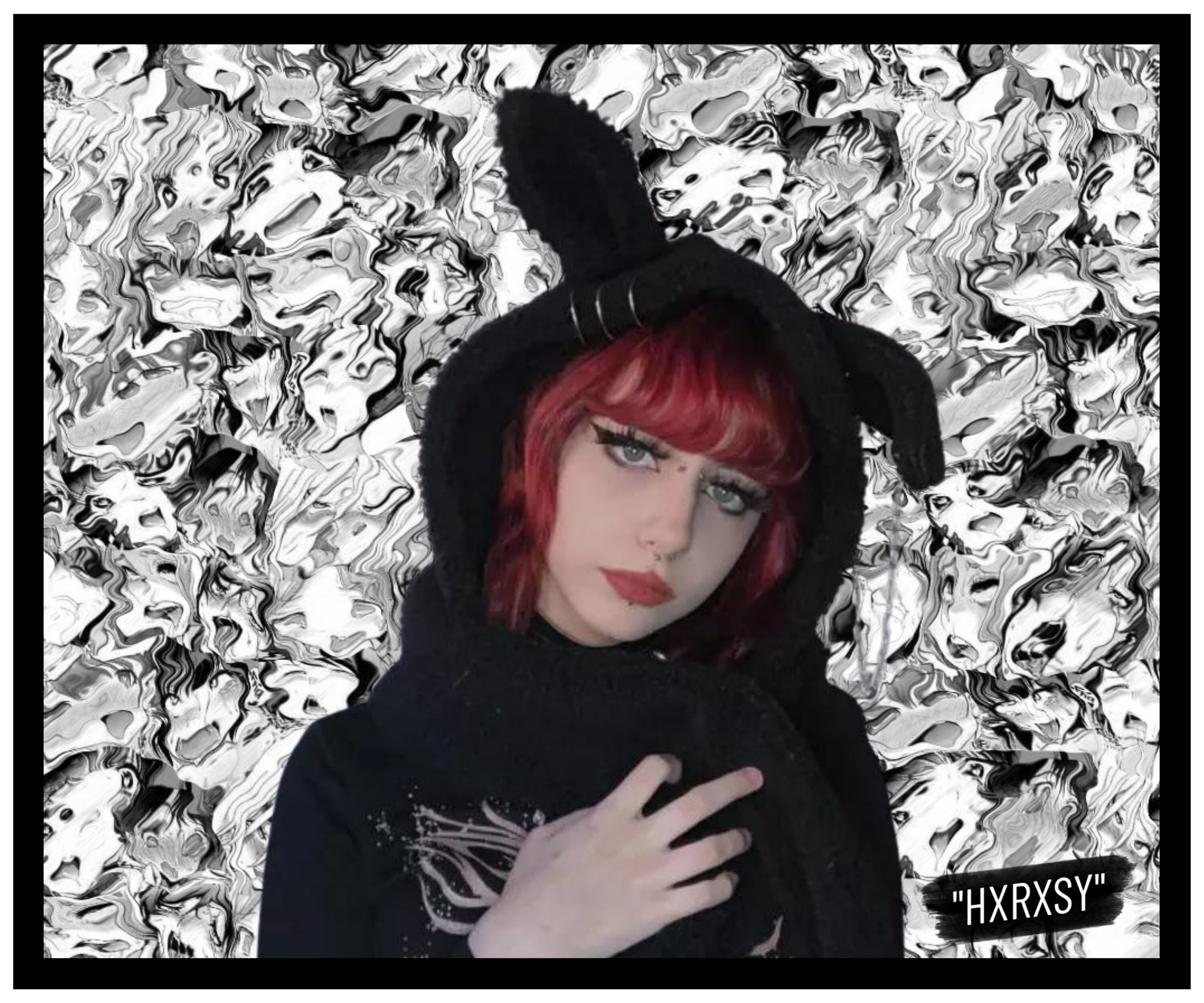 Ghostface gothic faux fur bunny ears - extremelowenergy.com