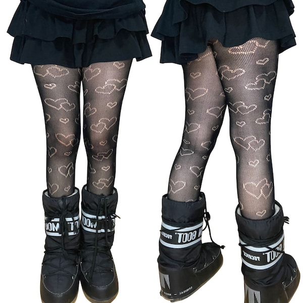 Patterned Tights - Etsy