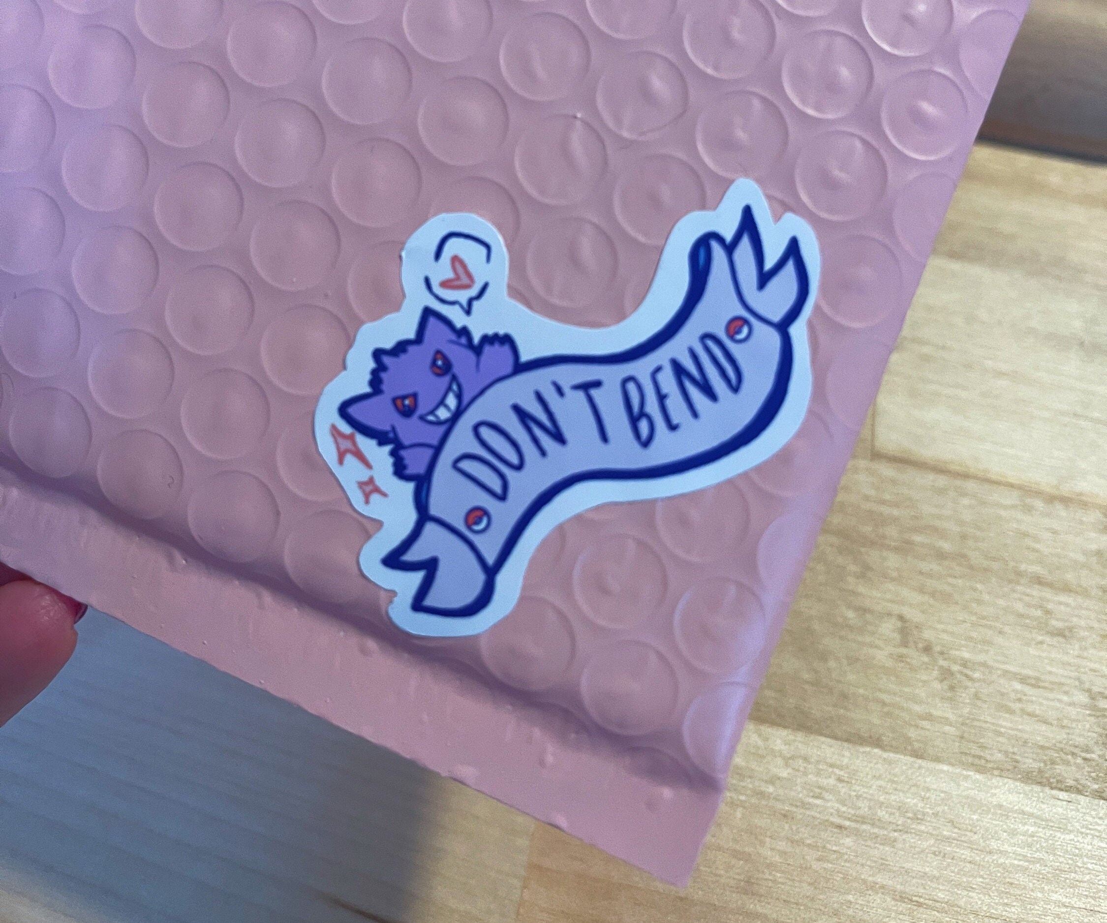 Gengar Chibi Do Not Bend Stickers for Pokemon Trading - Etsy