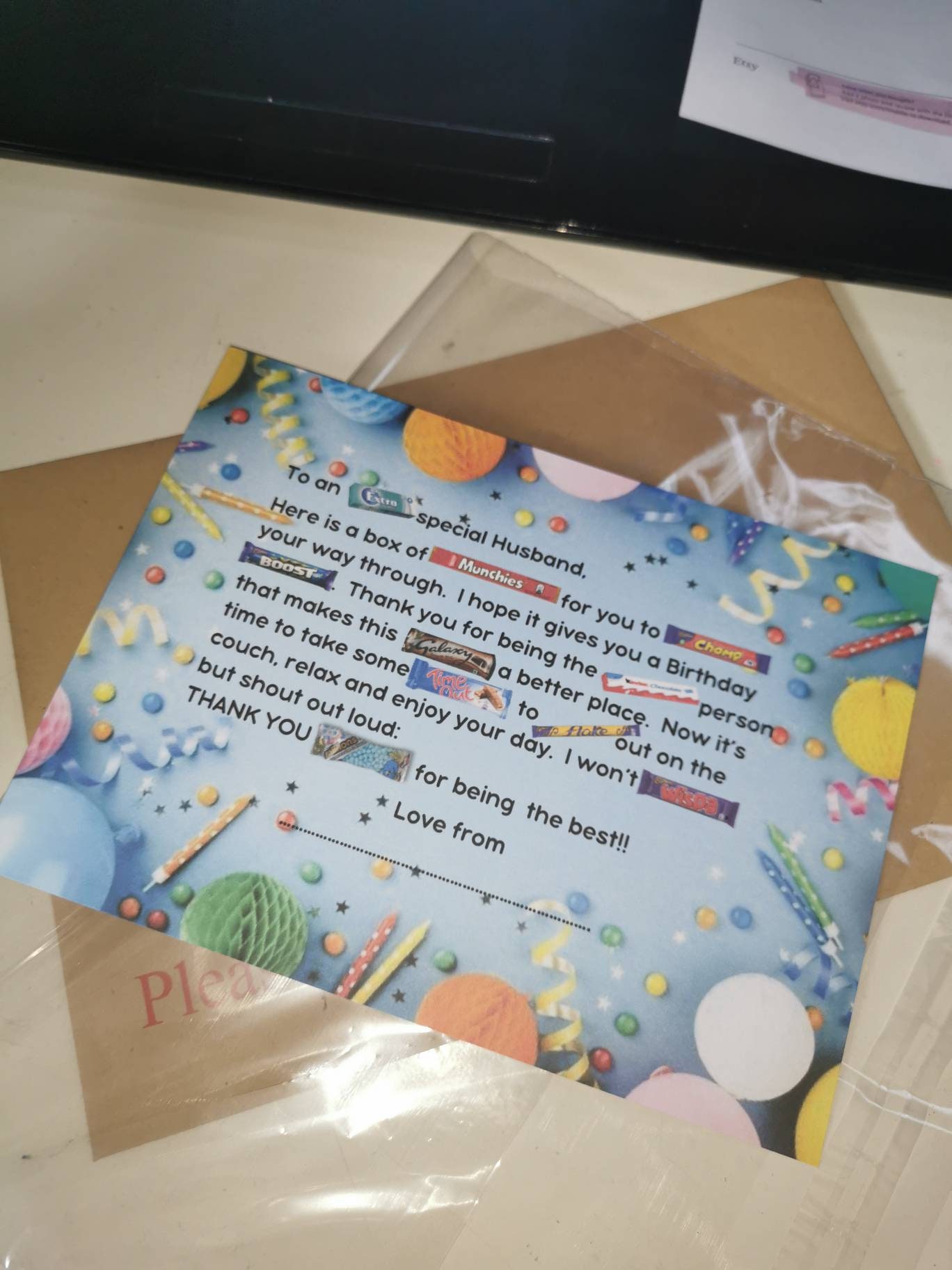 DIY Birthday Chocolate Box Poem Birthday Gift for Him | Etsy