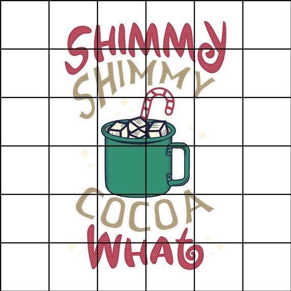 Shimmy Shimmy Cocoa What PNG Design B&W and Color Inc. Instant | Etsy