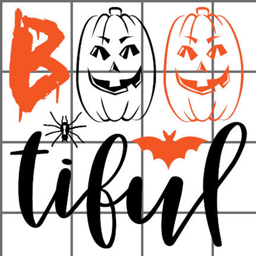 Boo-tiful design 2 Halloween Design PNG, B&W, Color, INSTANT Download ...