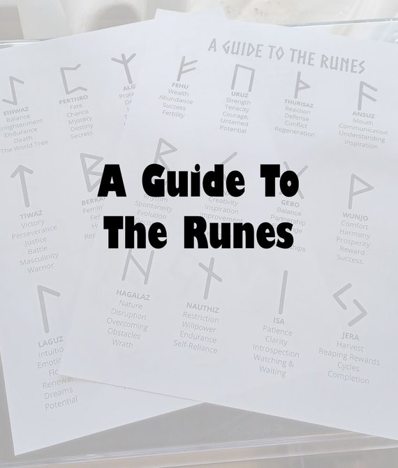 A Guide to the Runes PDF Download / Plus 4 Free Rune Pages for | Etsy