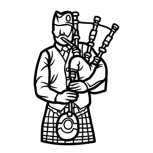 Scottish Bagpipes Drawing