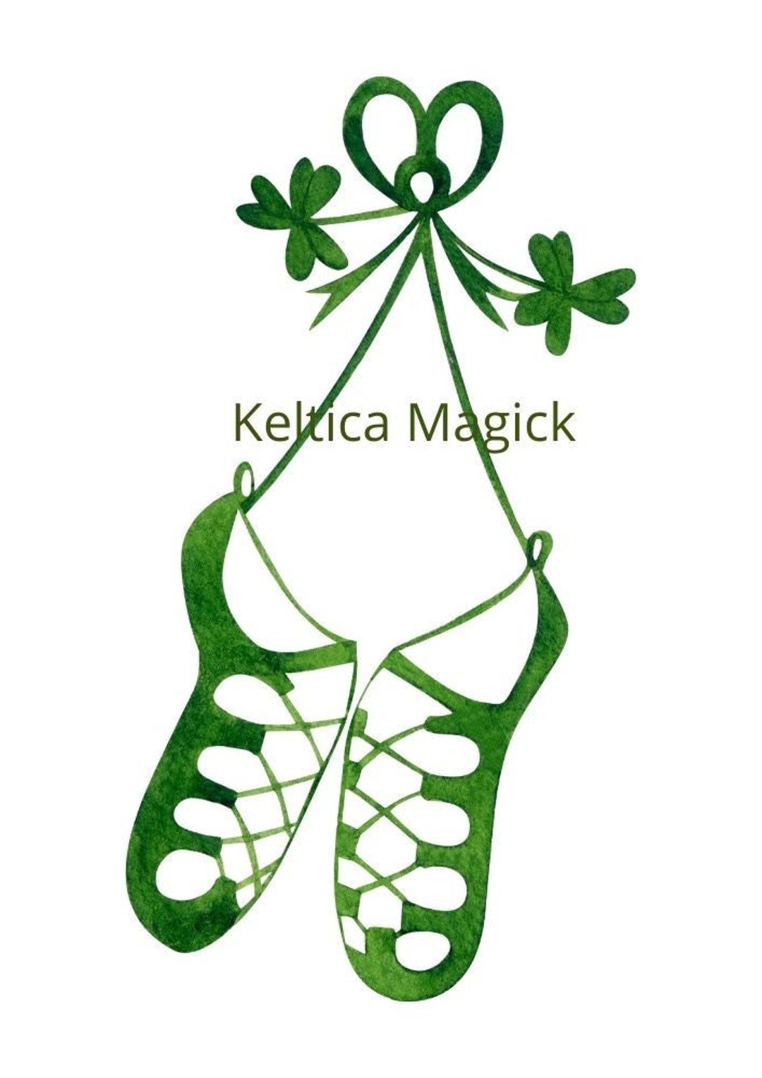 Green Irish Dancing Shoes & Shamrock Digital Download! - Etsy