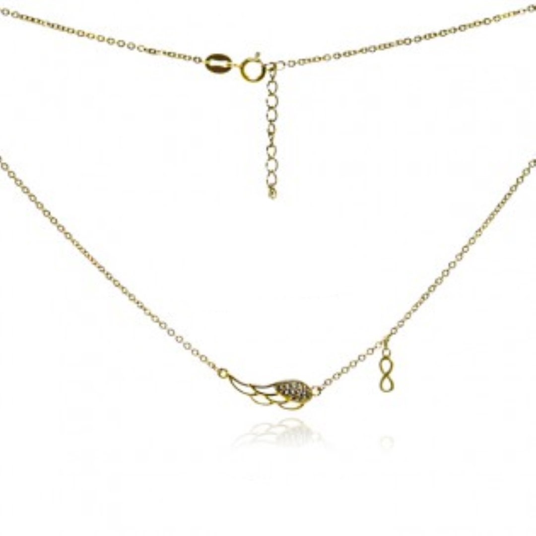 Dainty Infinity Angel Wing Symbol Necklace, Infinity Necklace, Angel ...