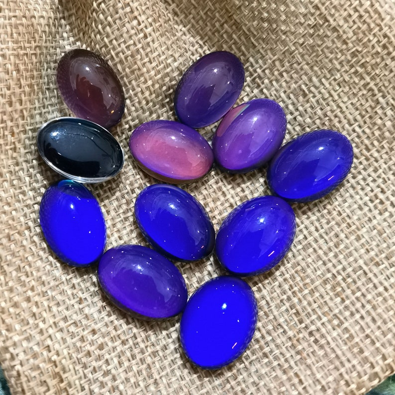 1970S Magic Color Change Oval Mood Stone Beads - Etsy