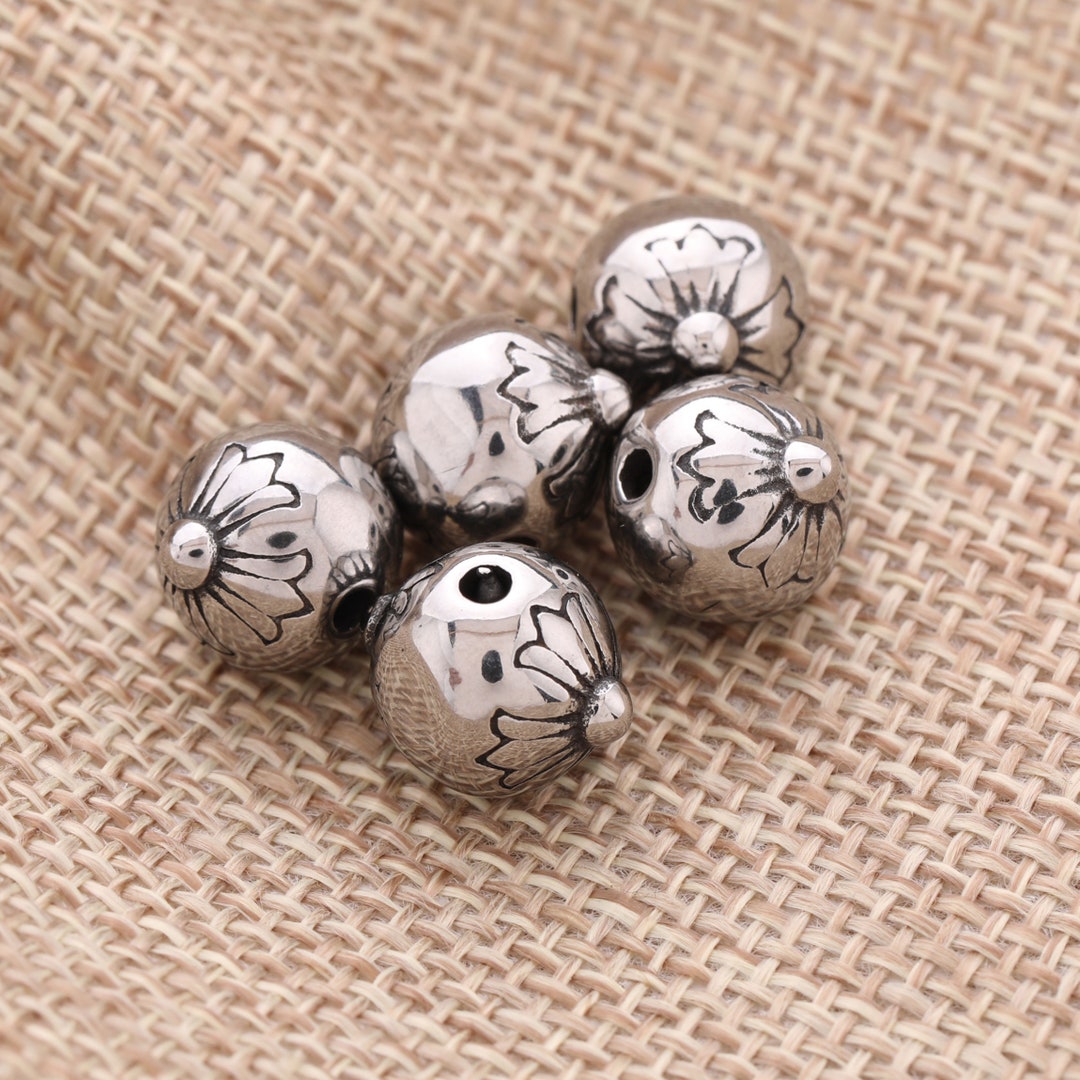 Stainless Steel DIY Round Beads for Jewelry Bracelet Necklace Making 10 ...