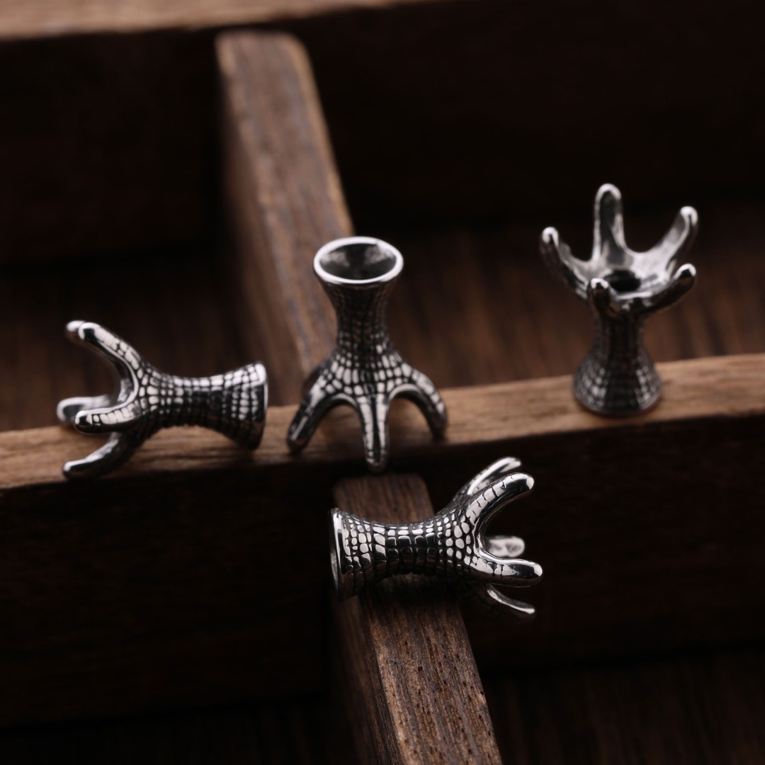 Stainless Steel DIY Bird Claw Beads for Jewelry Bracelet Necklace ...