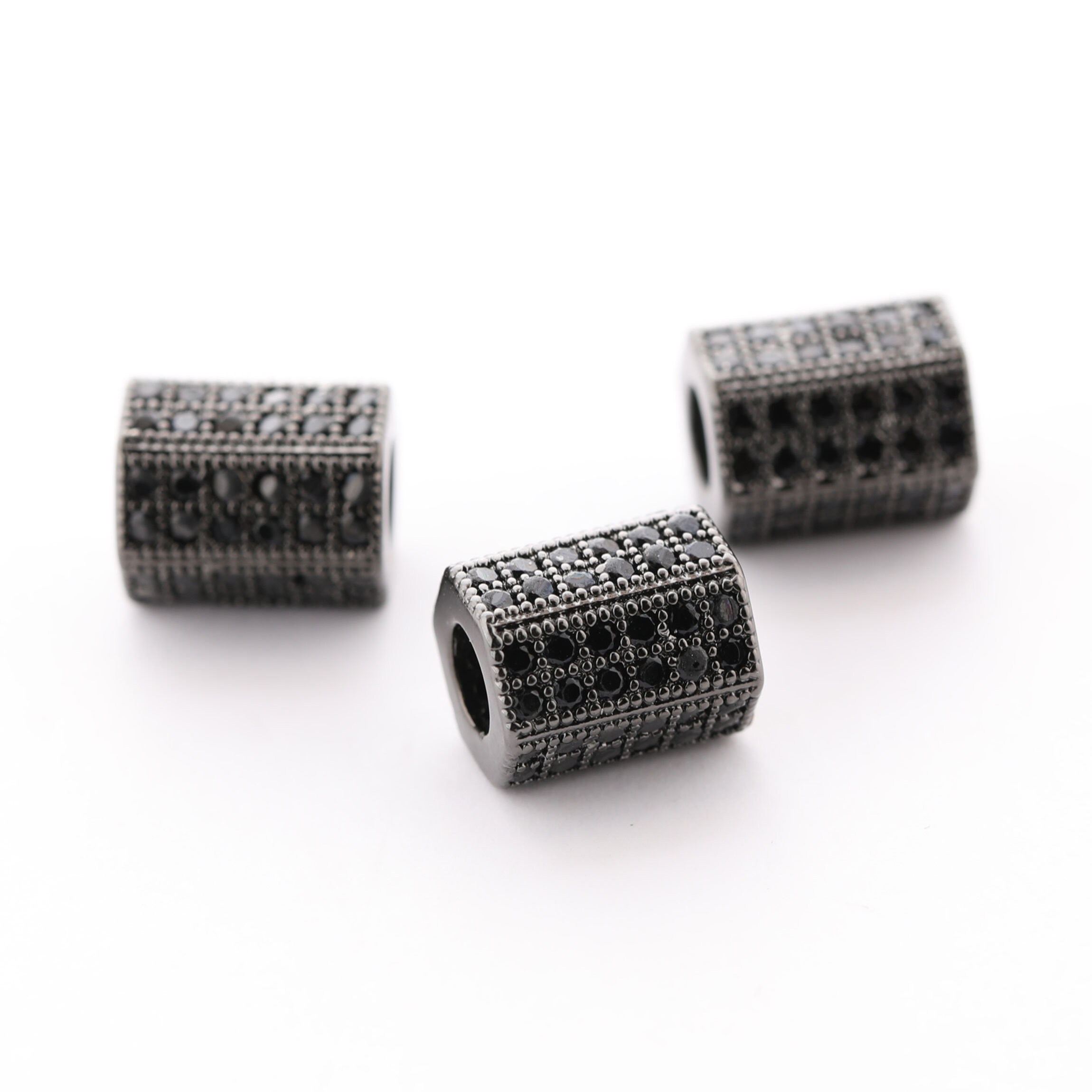 CZ Micro Pave Hexagonal Bead Cubic Zirconia DIY Shamballa - Etsy UK