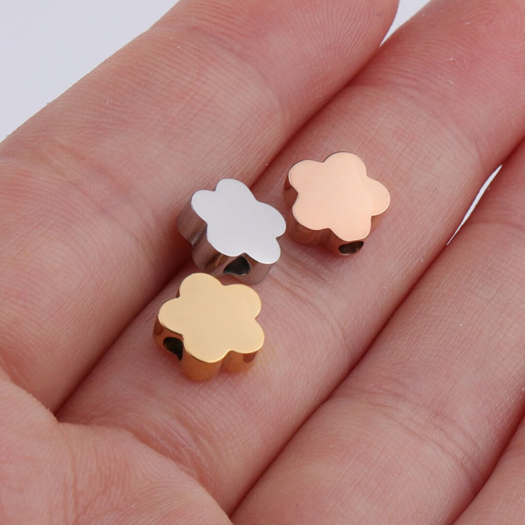 5 Leaf Flower Beads Charm for Jewelry Making - Etsy