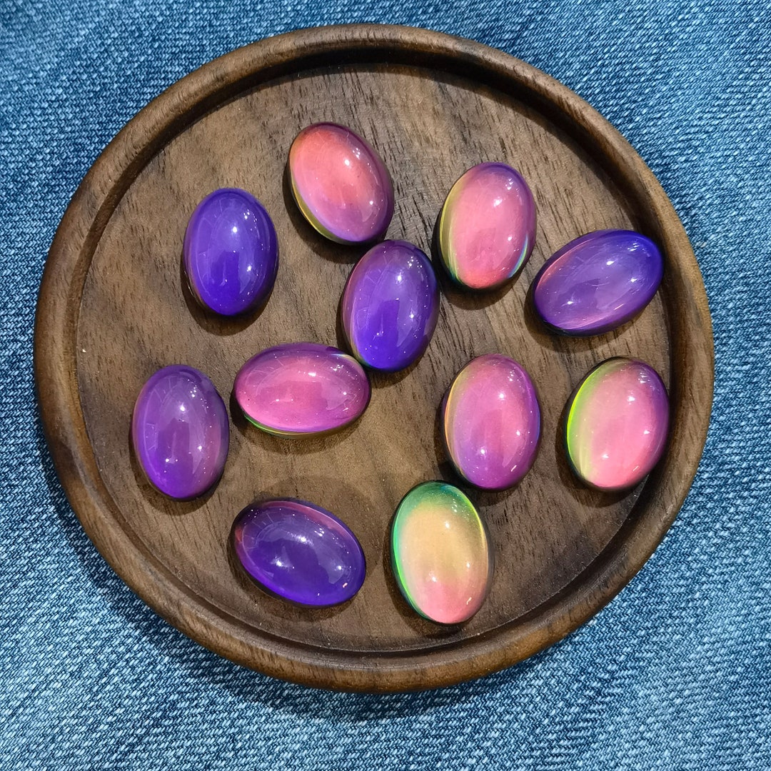 Oval Mood Stone Beads - Etsy