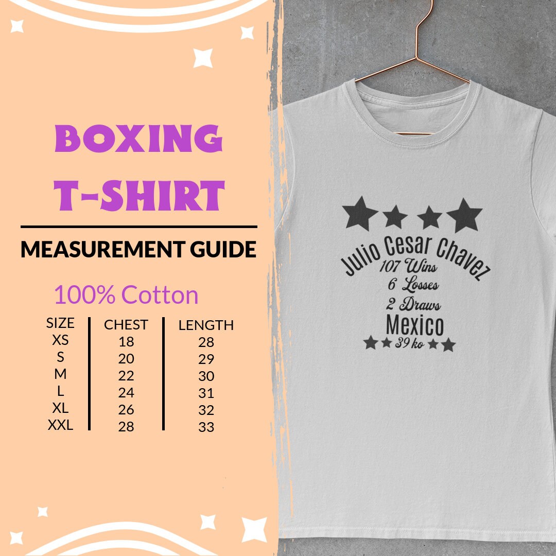 Julio Cesar Chavez Boxing Shirt, Boxing T-shirt, Boxing Gift, Boxing ...