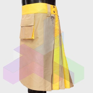 Khaki and Yellow Hybrid Two-tone Utility Kilts - Utility Kilts - Plus ...