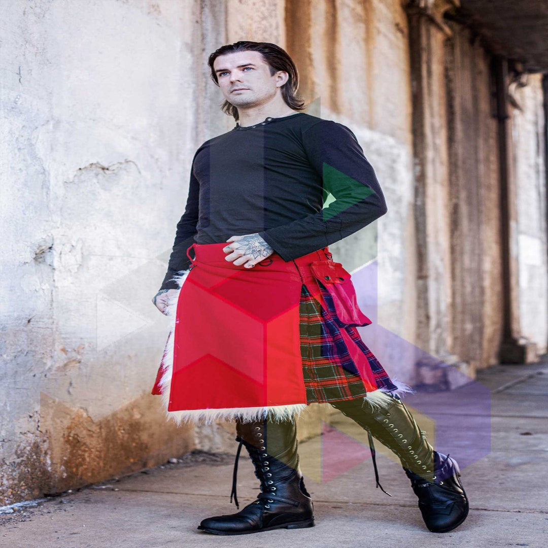 Custom Made Santa Claus Kilt Unisex Christmas Kilt Scottish Vintage ...