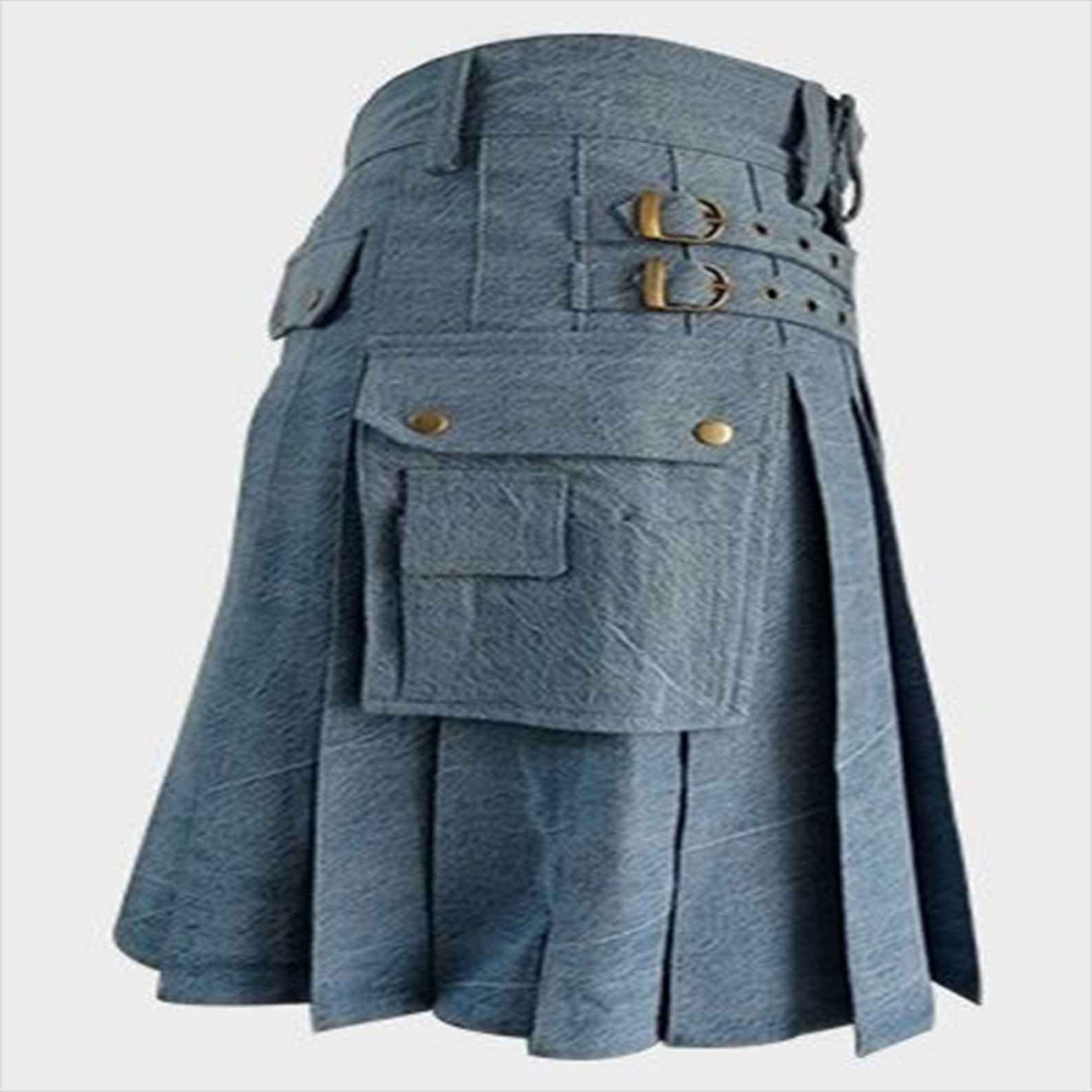 Sky Blue Denim Kilt for Sale - Get Denim Kilt in Very Cheap Price ...