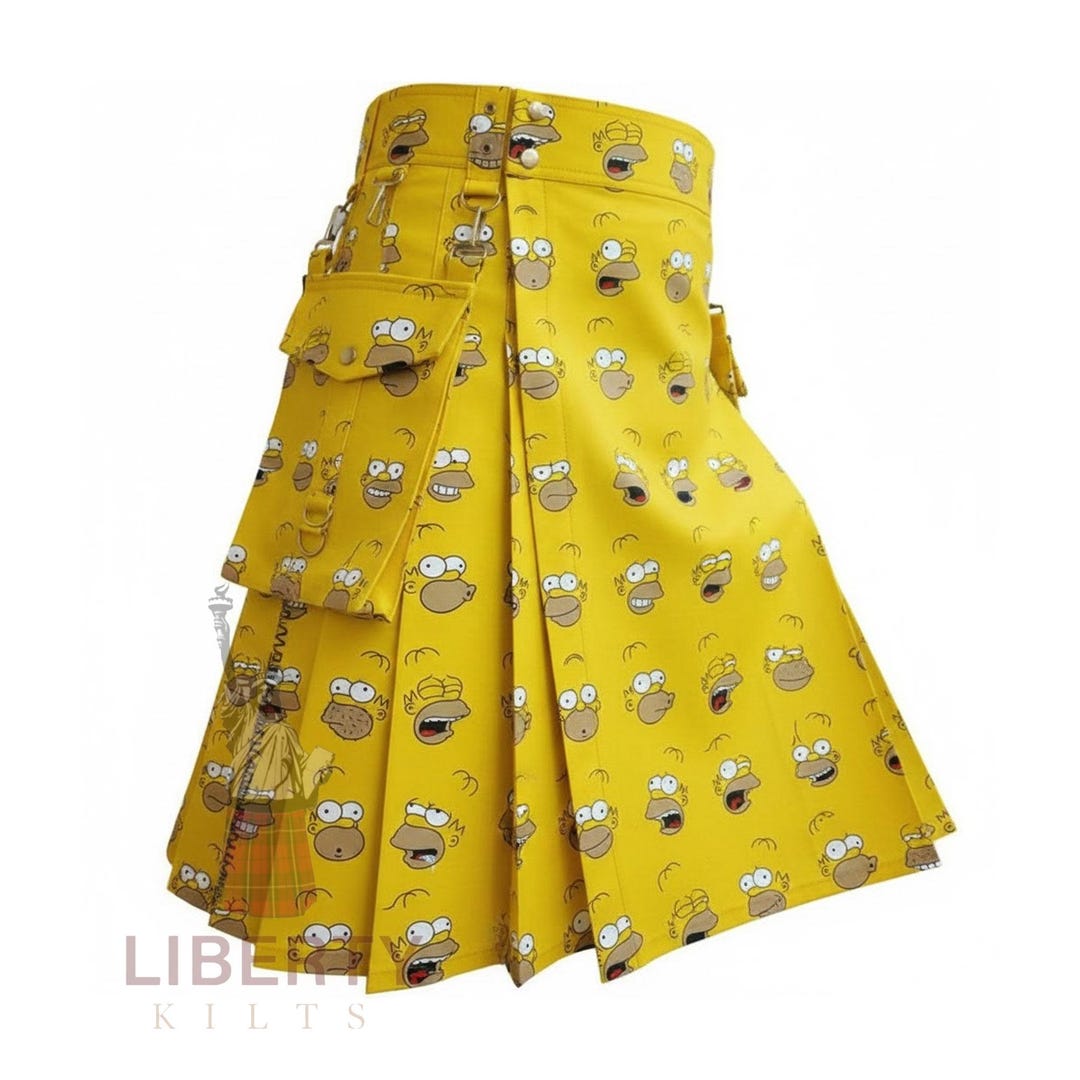 The Simpsons Utility Kilt for Men | Funny Pop Culture Kilt, Novelty ...