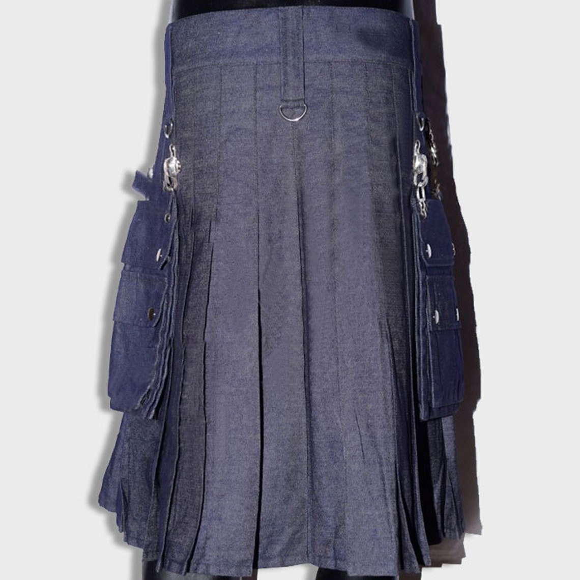 Chrome Metal Denim Utility Kilt for Active and Stylish Men and Women ...