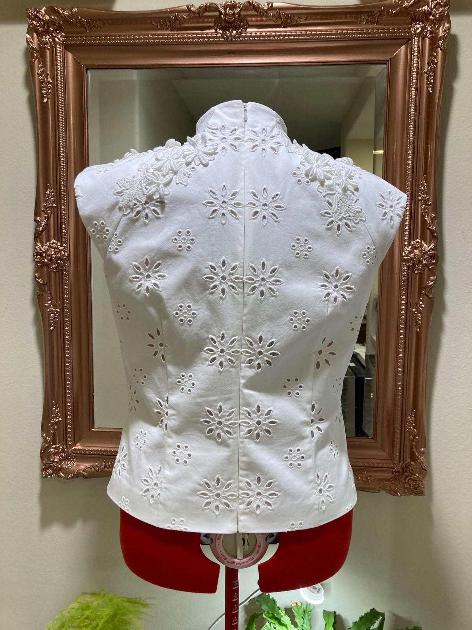 Suit (top and Shorts) Made From Light Stretch Denim With Embroidery and ...