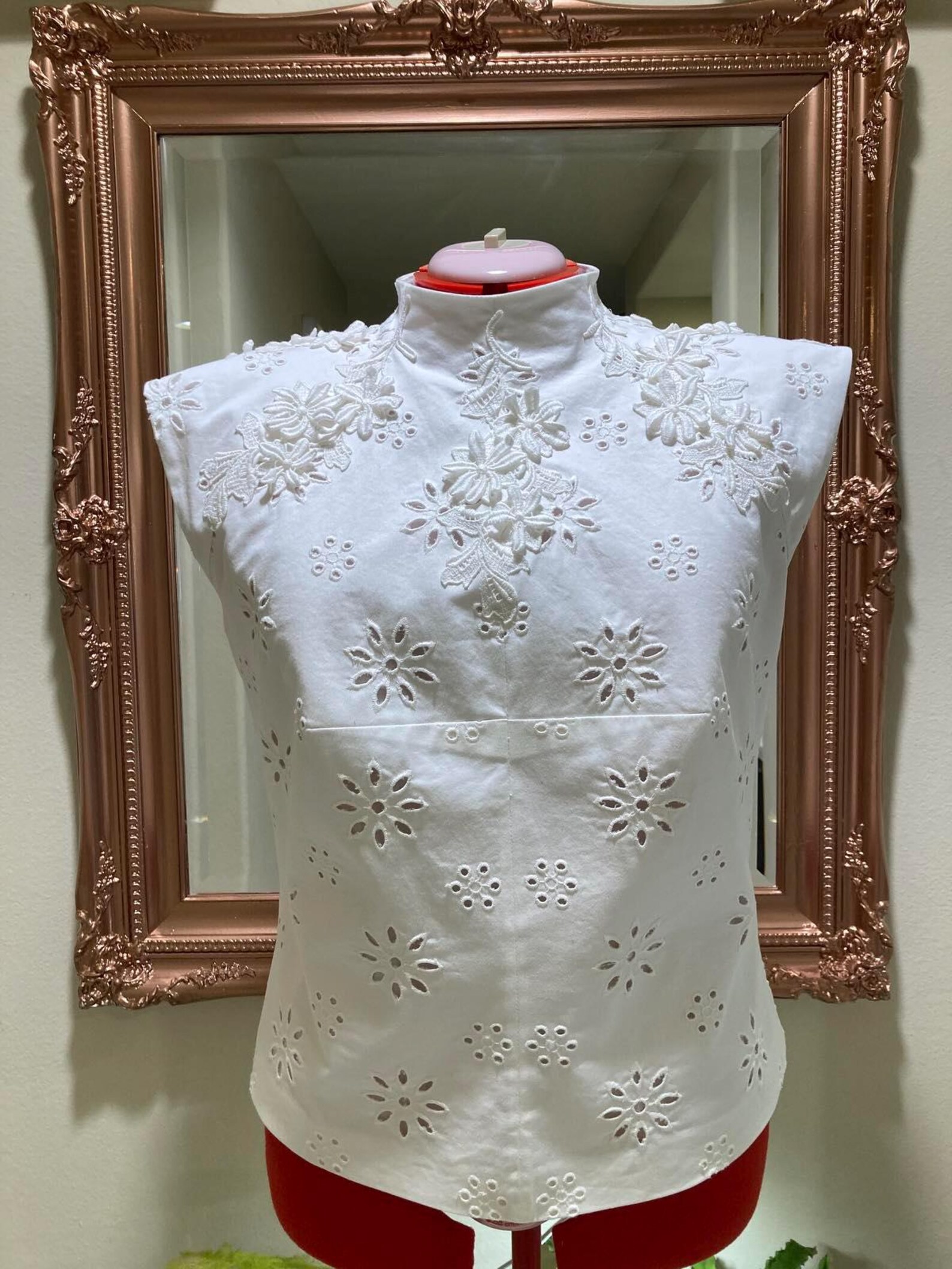 Suit (top and Shorts) Made From Light Stretch Denim With Embroidery and ...