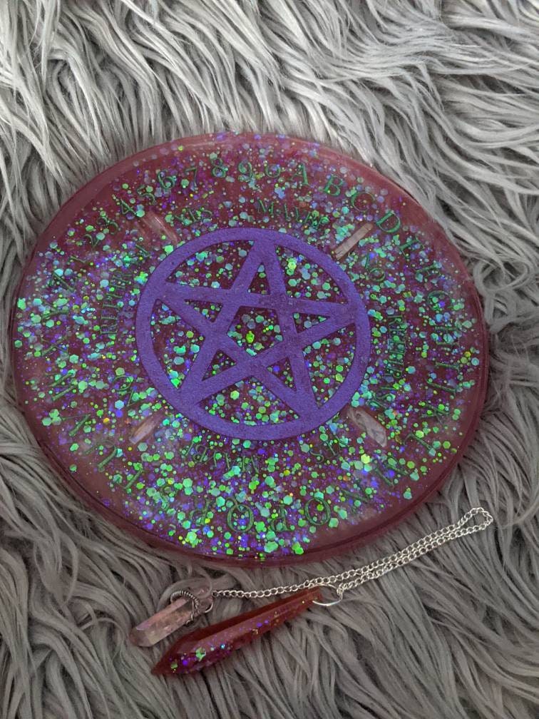 Pink Glitter Pendulum Board and Pendulum - Etsy