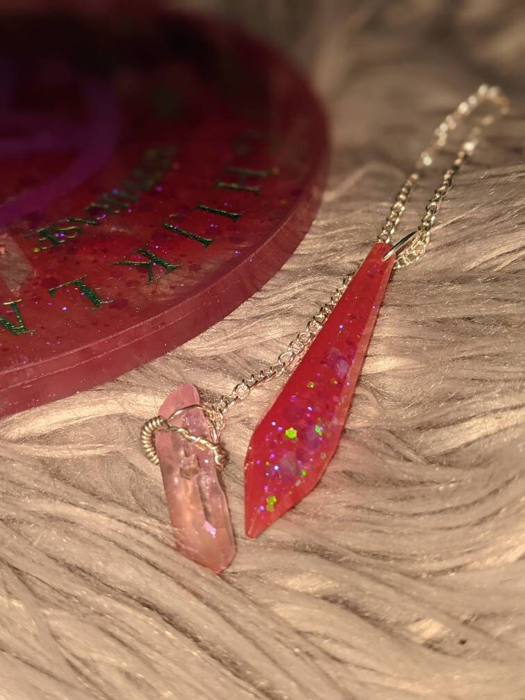 Pink Glitter Pendulum Board and Pendulum - Etsy