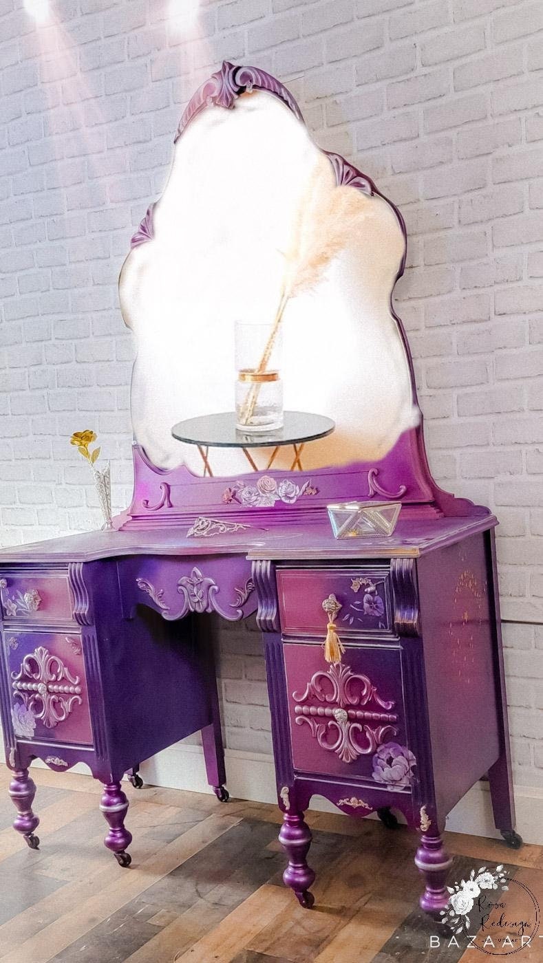 25 Awesome Bedroom Vanity Ideas To Try Out Instaloverz Purple Furniture ...