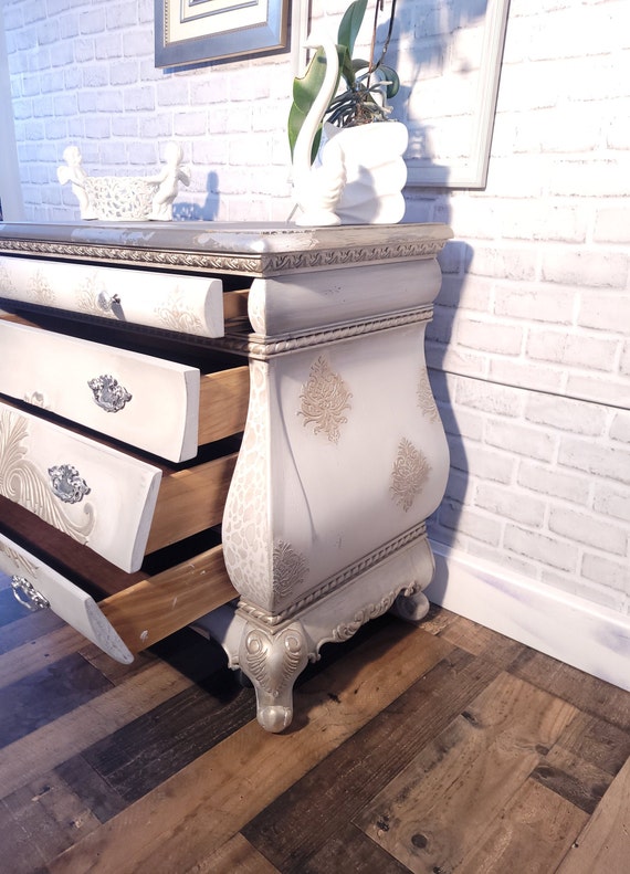 White bureau dresser store