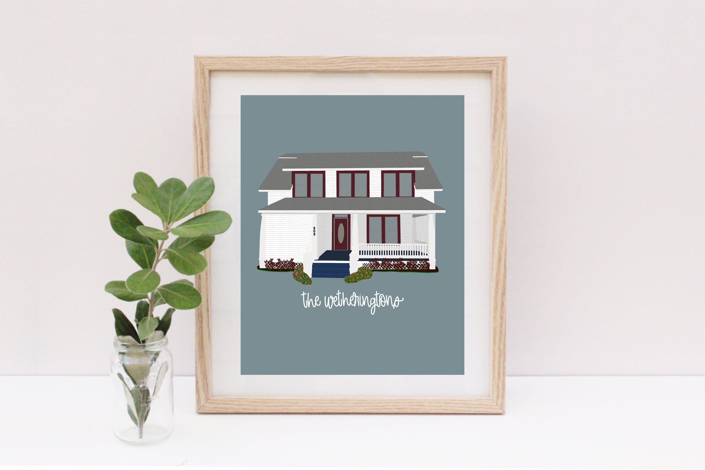 DIGITAL Custom Home Illustration | Personalized House Portrait | House ...