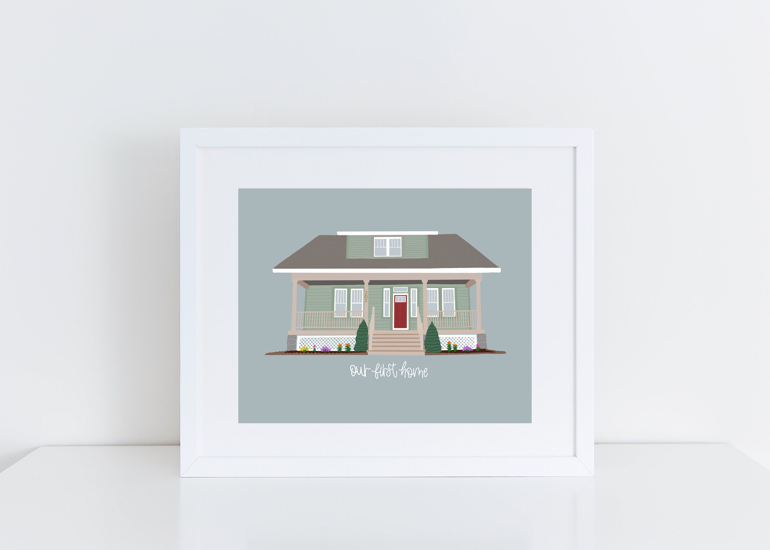 DIGITAL Custom Home Illustration | Personalized House Portrait | House ...