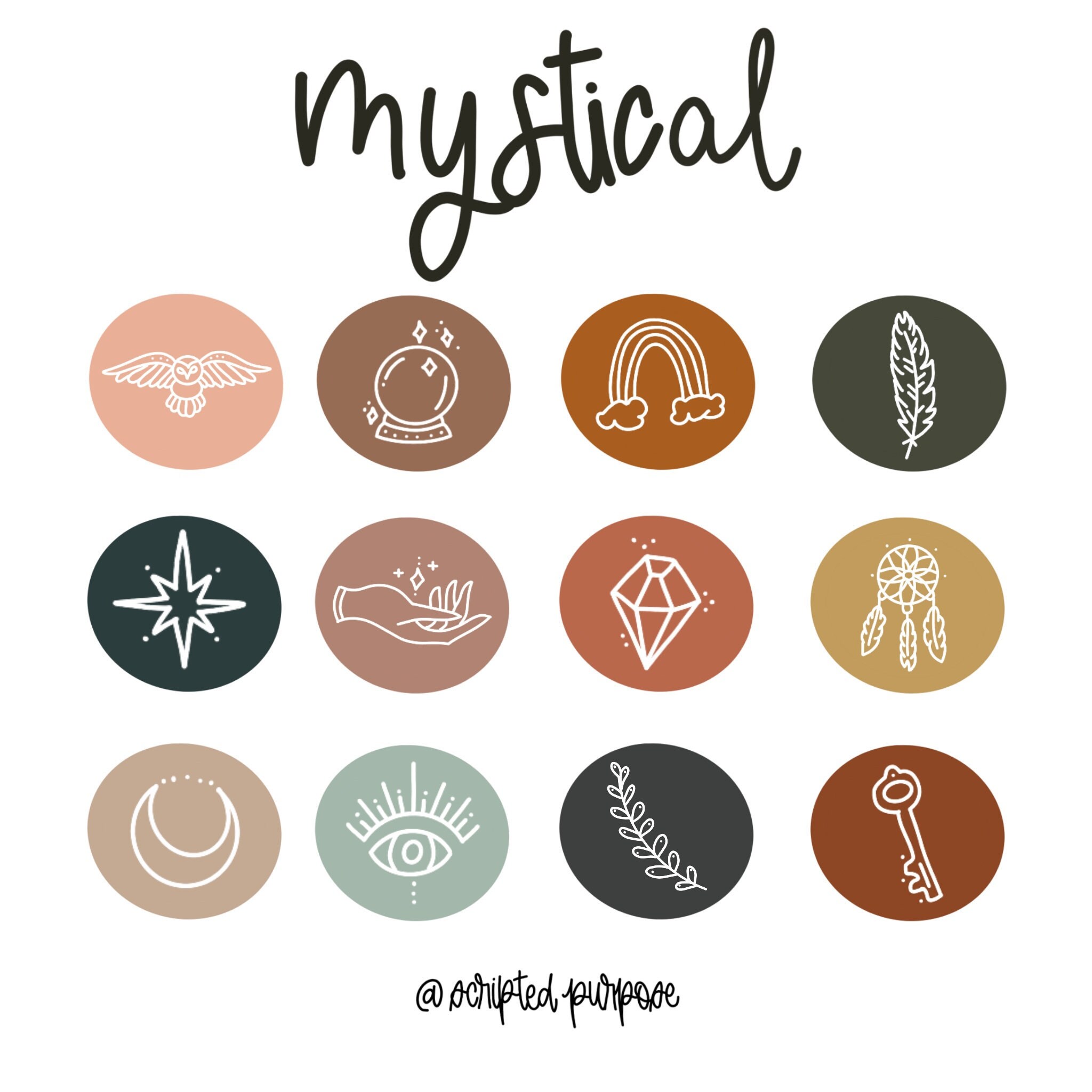 Mystical Instagram Highlight Icons, Instagram Highlight Covers - Etsy