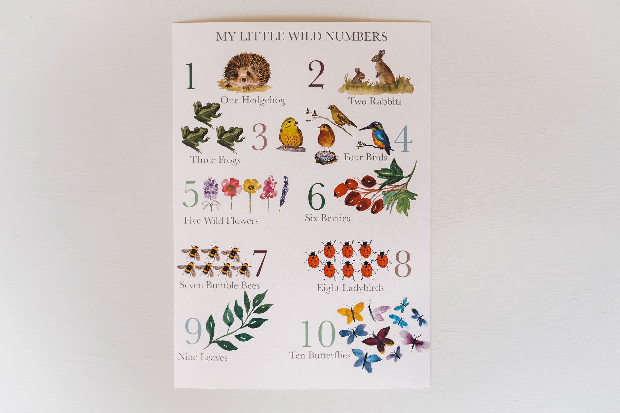 Wild Numbers Animals Nursery Print - Etsy UK